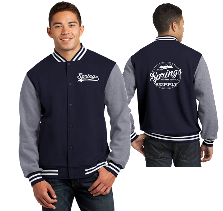 Mens Fleece Letterman Jacket – Springs Store
